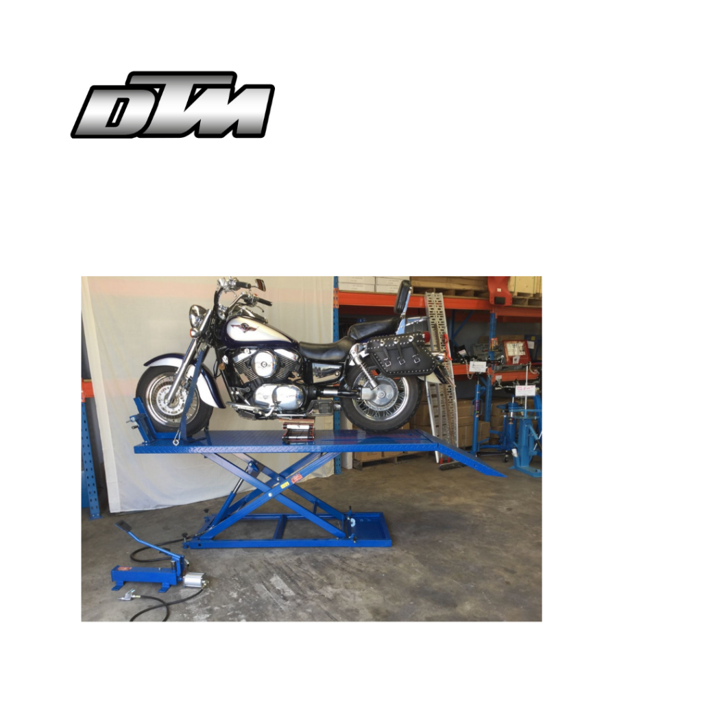 Motorcycle Lift Bench Air/Hydraulic 680kg 2200mm Long - DTM Trading