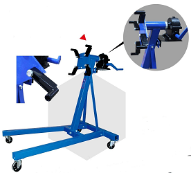 Engine stand, gear drive rotating head 900 kg - DTM Trading