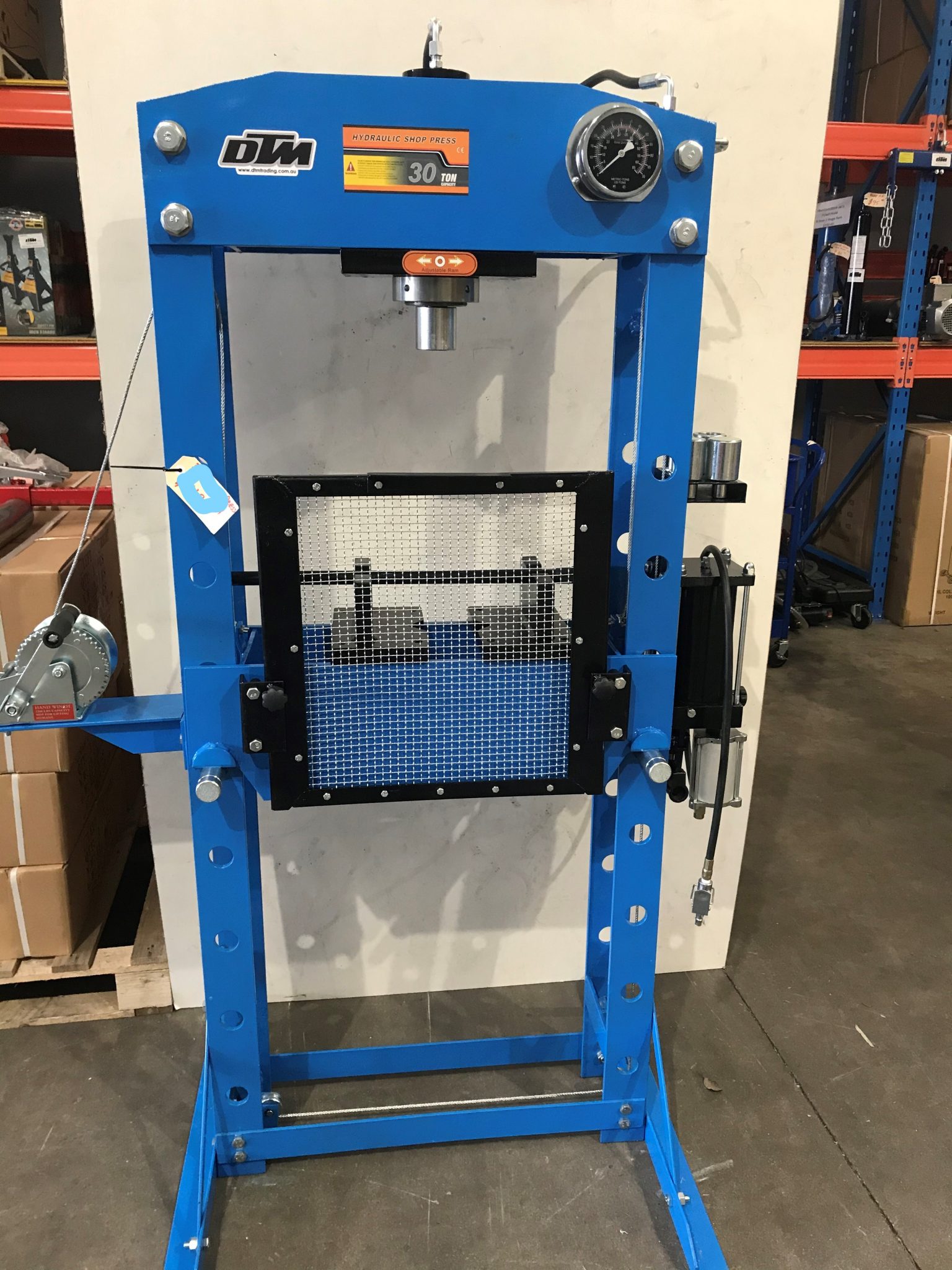 30ton Sliding Head Shop Press - DTM Trading