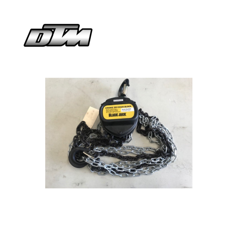 Chain Block & Tackle 1000kg, 3 metre lift - DTM Trading